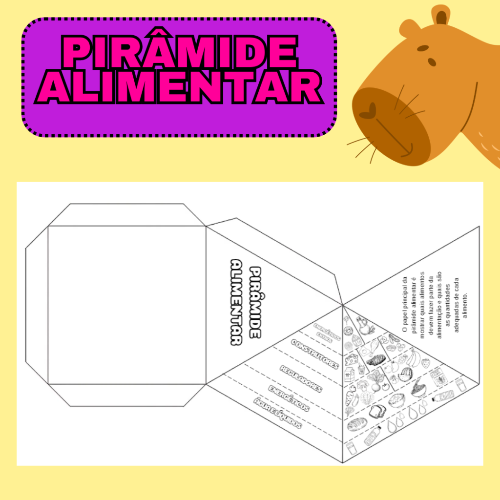 PIRÂMIDE ALIMENTAR 3D – Capivara Pedagógica