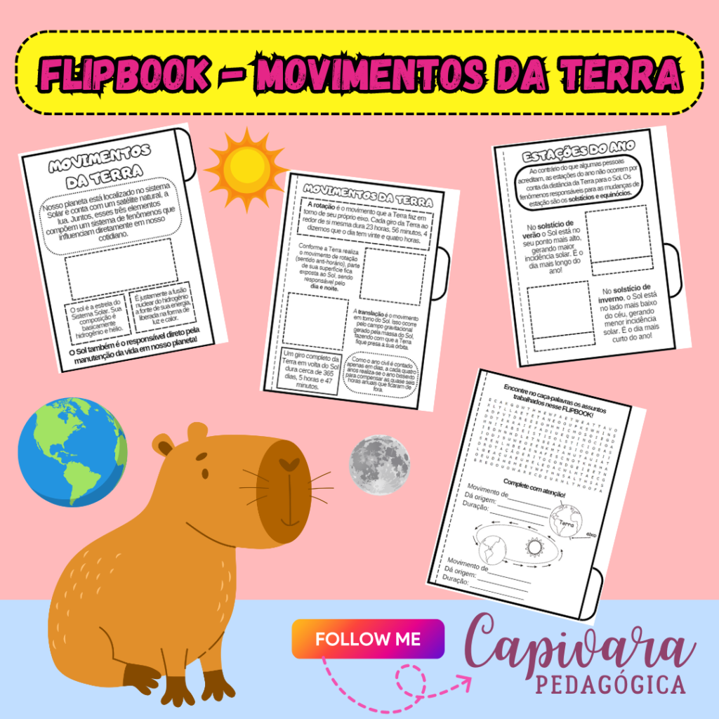 KIT DE ATIVIDADES – SISTEMA TERRA-SOL-LUA – Capivara Pedagógica