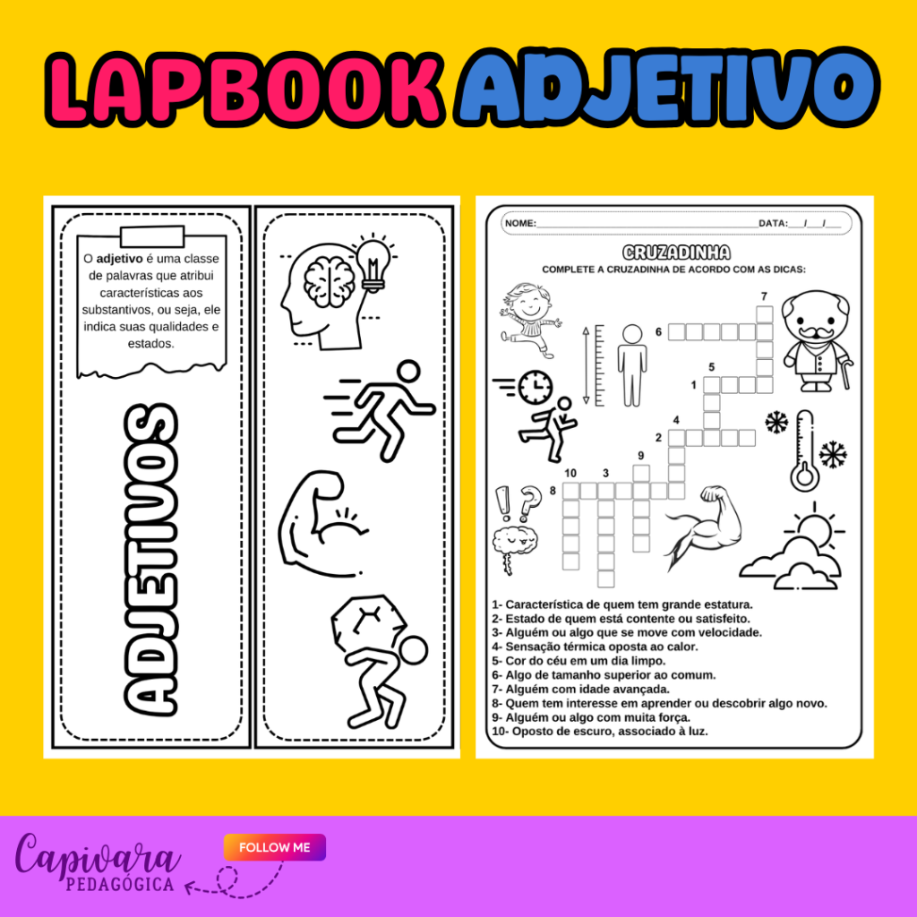 LAPBOOK – ADJETIVOS – Capivara Pedagógica
